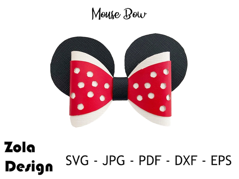 Mouse Hairbow Template SVG Hairbow Template SVG Bow SVG - Etsy