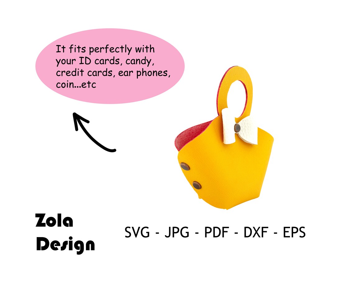 Gift Bag Template Svg Coin Purse Template SVG Faux Leather - Etsy