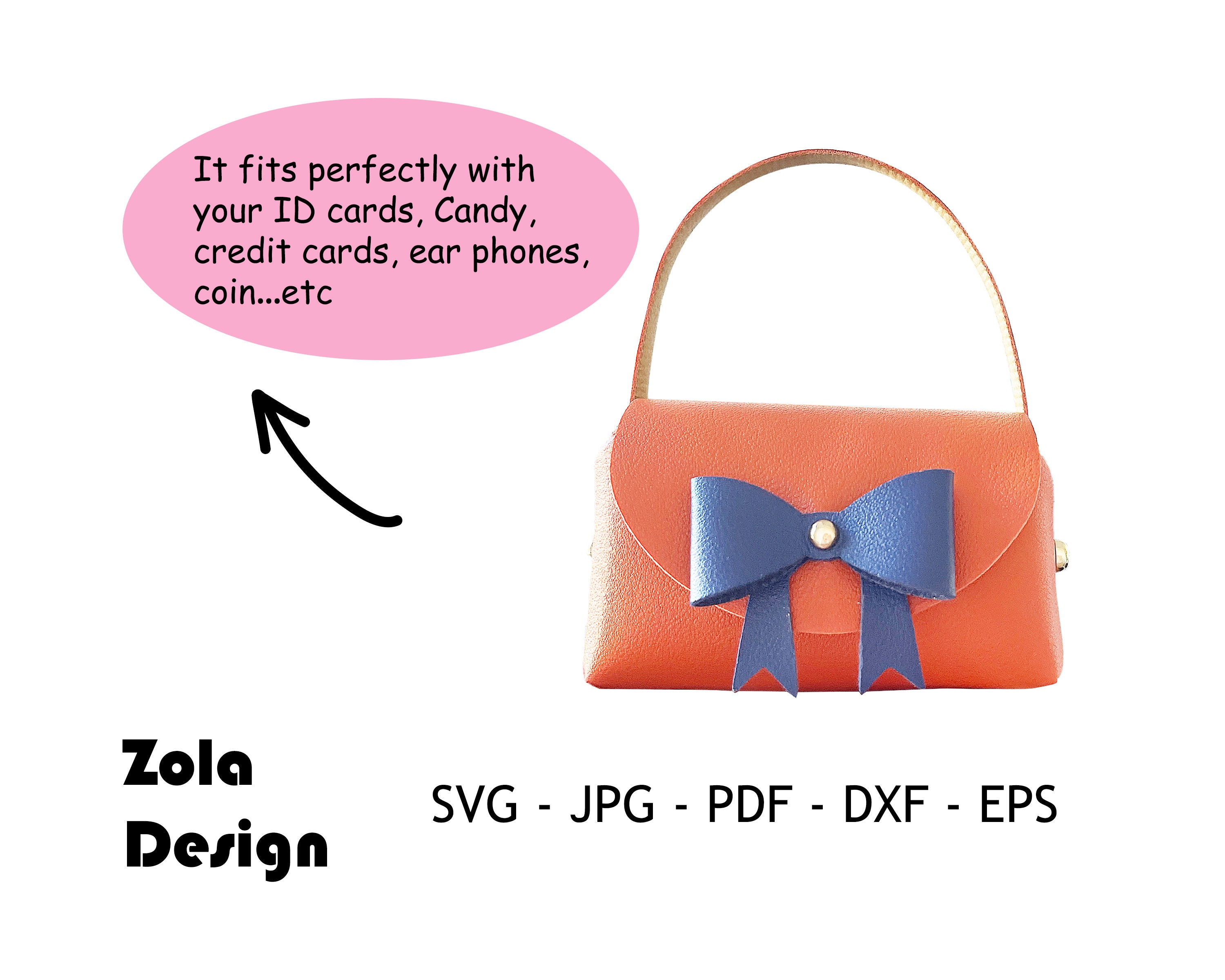 Leather Mini Pouch Svg | Gift Bag Template Svg | Coin Purse Template ...