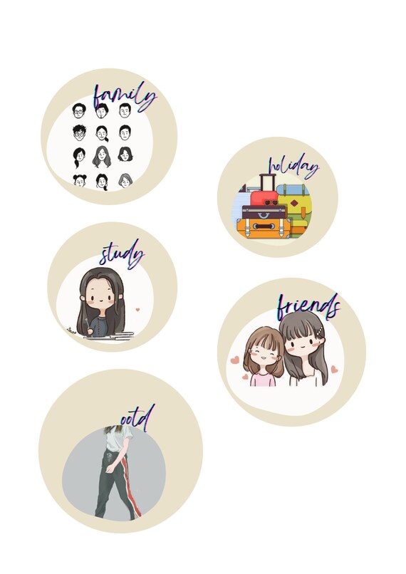 Chibi Icon Template Instagram 35+ Best Instagram Story Highlight Icons