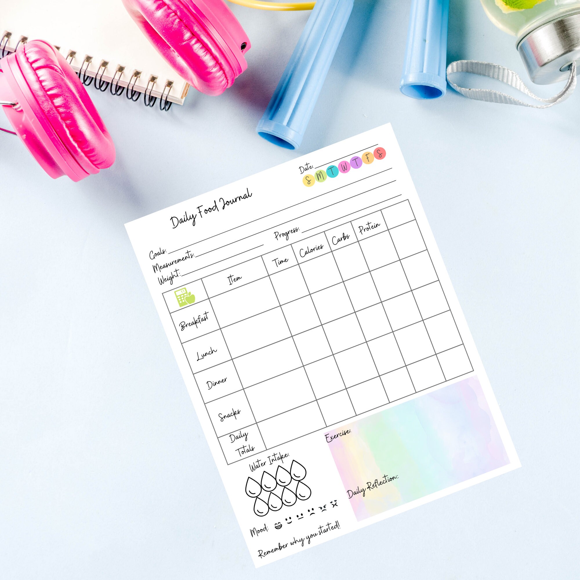 Digital Food Tracker | Calorie Counter | Food Journal | Digital Planner ...