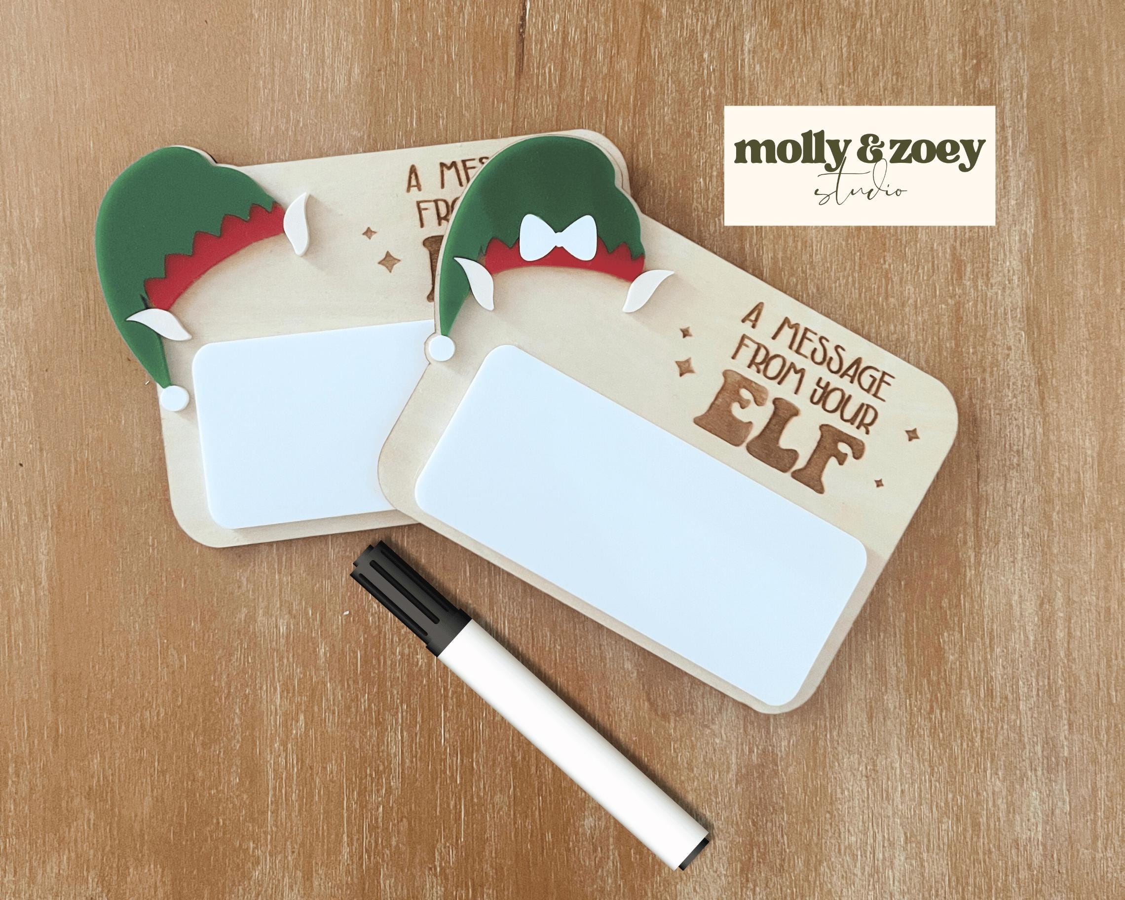 Elf Message Display, Kids Elf Note, Christmas Dry Erase Sign, Reusable ...
