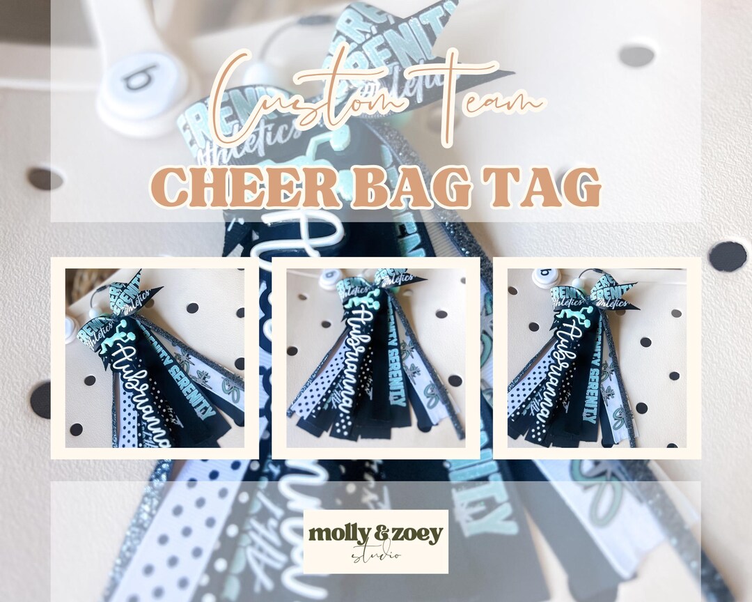 Personalized Cheer Bag Tag: Custom Name Ribbon Keychain - Etsy