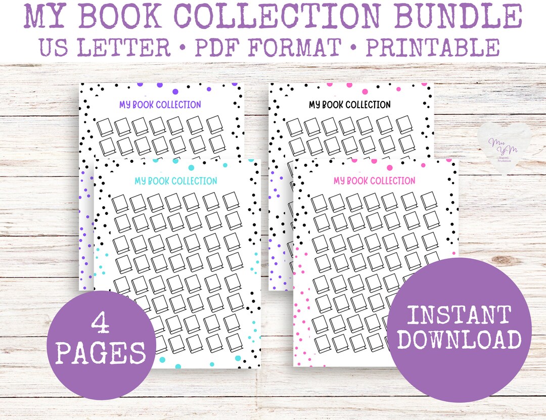 My Book Collection PDF Bundle, Book Tracker Printable, Book List ...