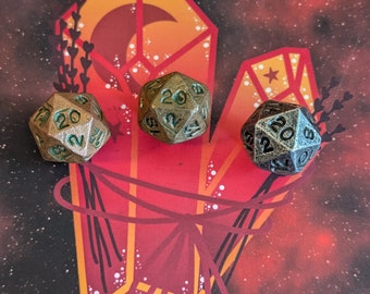 Hand Forged D20 Dice - Steel Dnd Dice - Metal Tabletop Dice - Dwarf ...