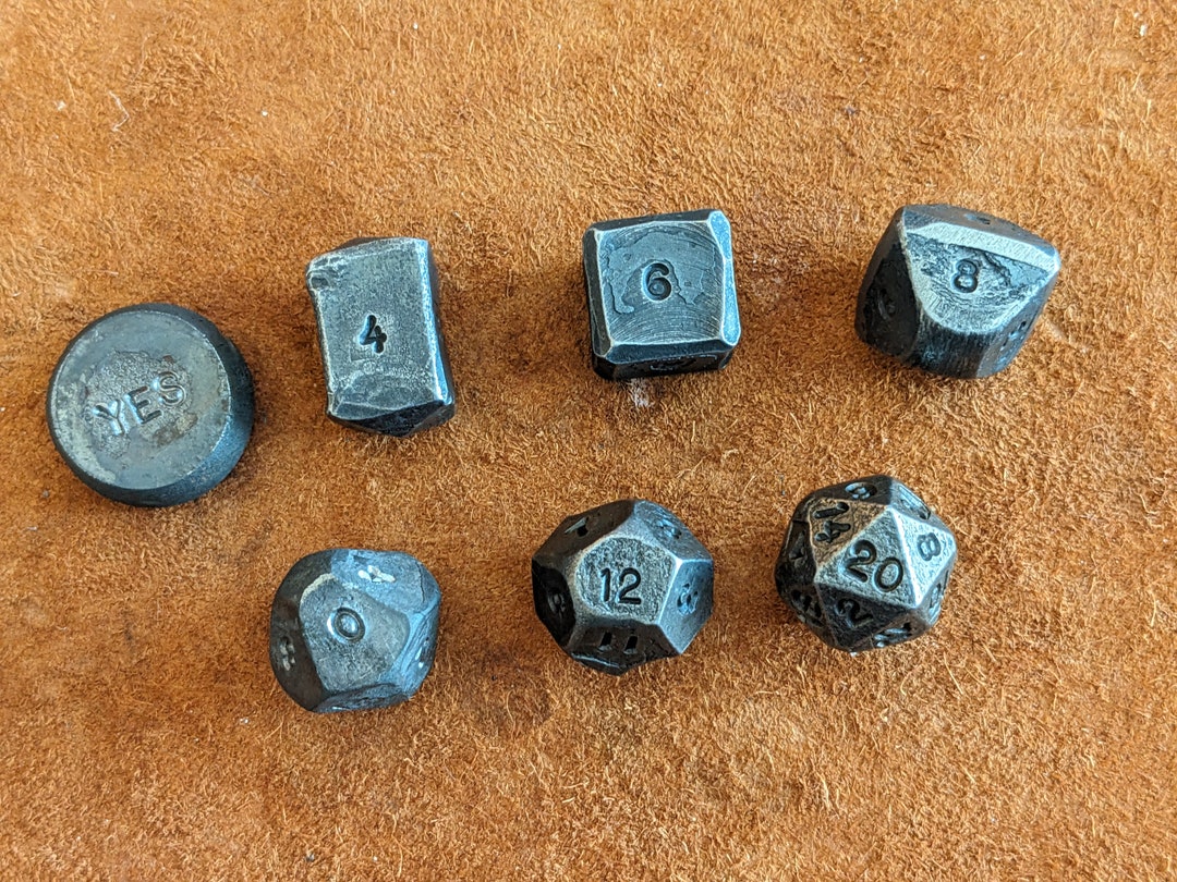 Forged Iron Dice Set - Etsy