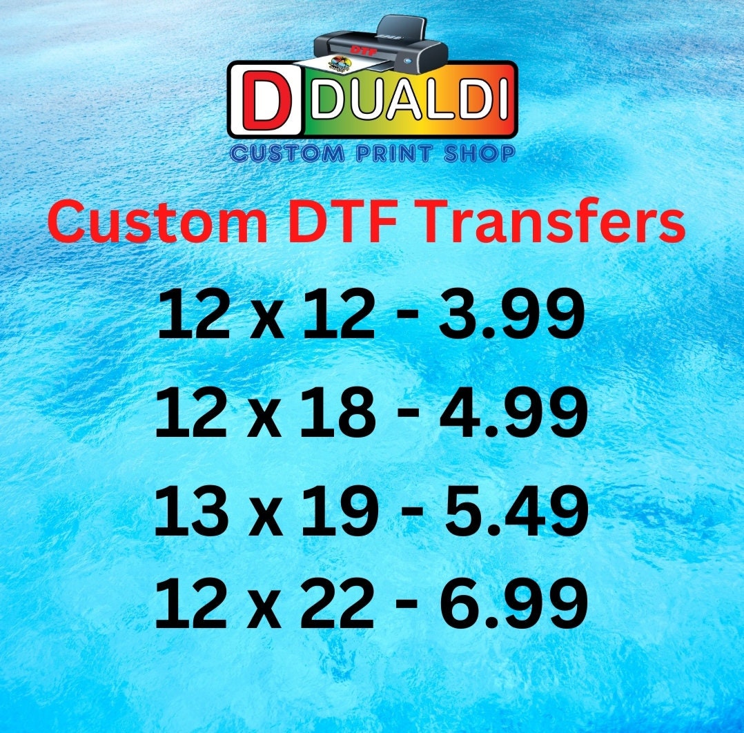 Custom DTF Transfers Personalized DTF Prints Full Color Heat - Etsy