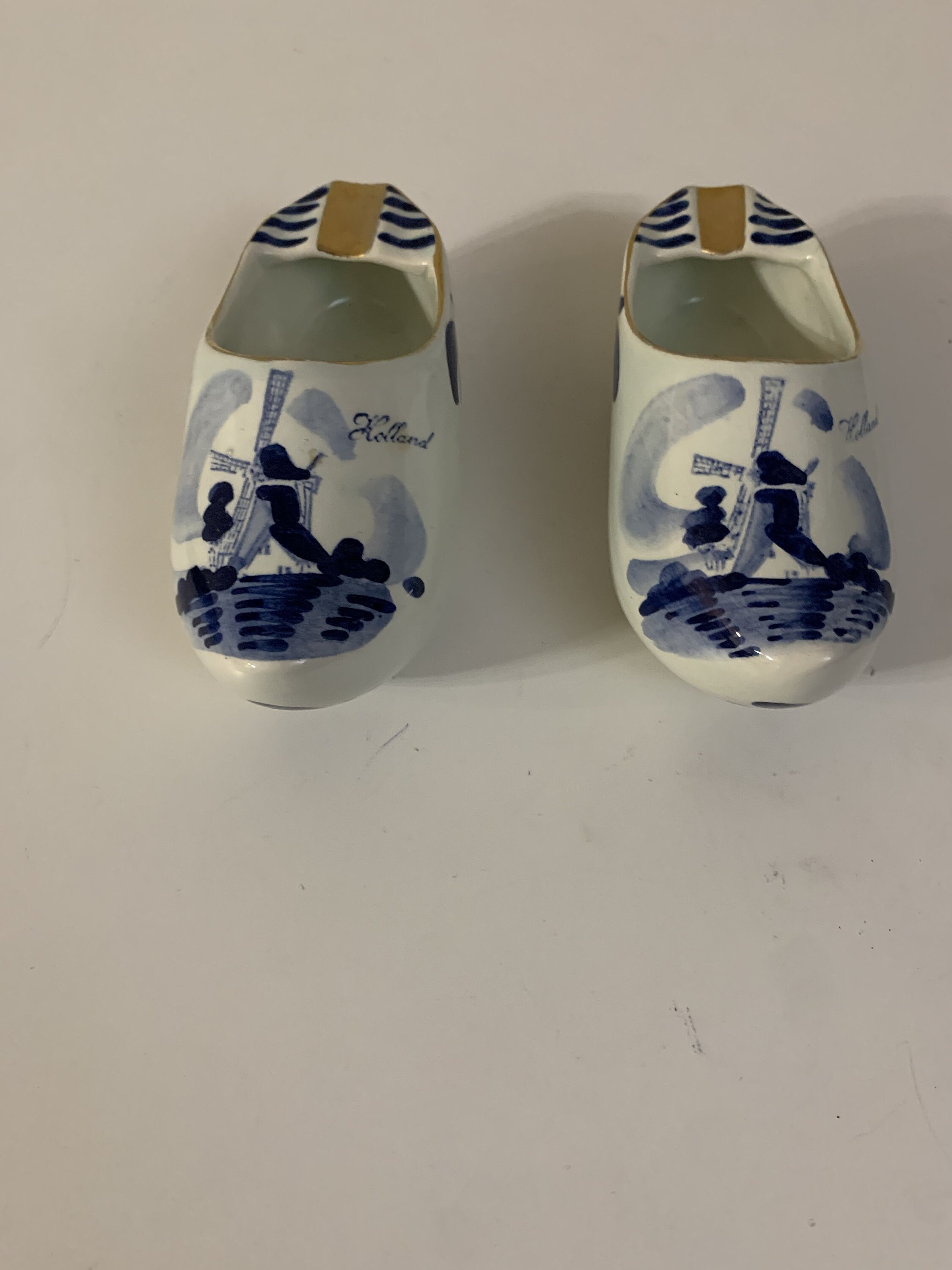 Vintage Hand Painted Ceramic Delft Blue Clog Pot - Etsy
