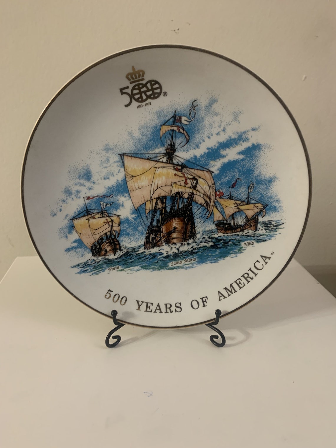 A Rare Christopher Columbus Quincentennial Commemorative Plate - Etsy