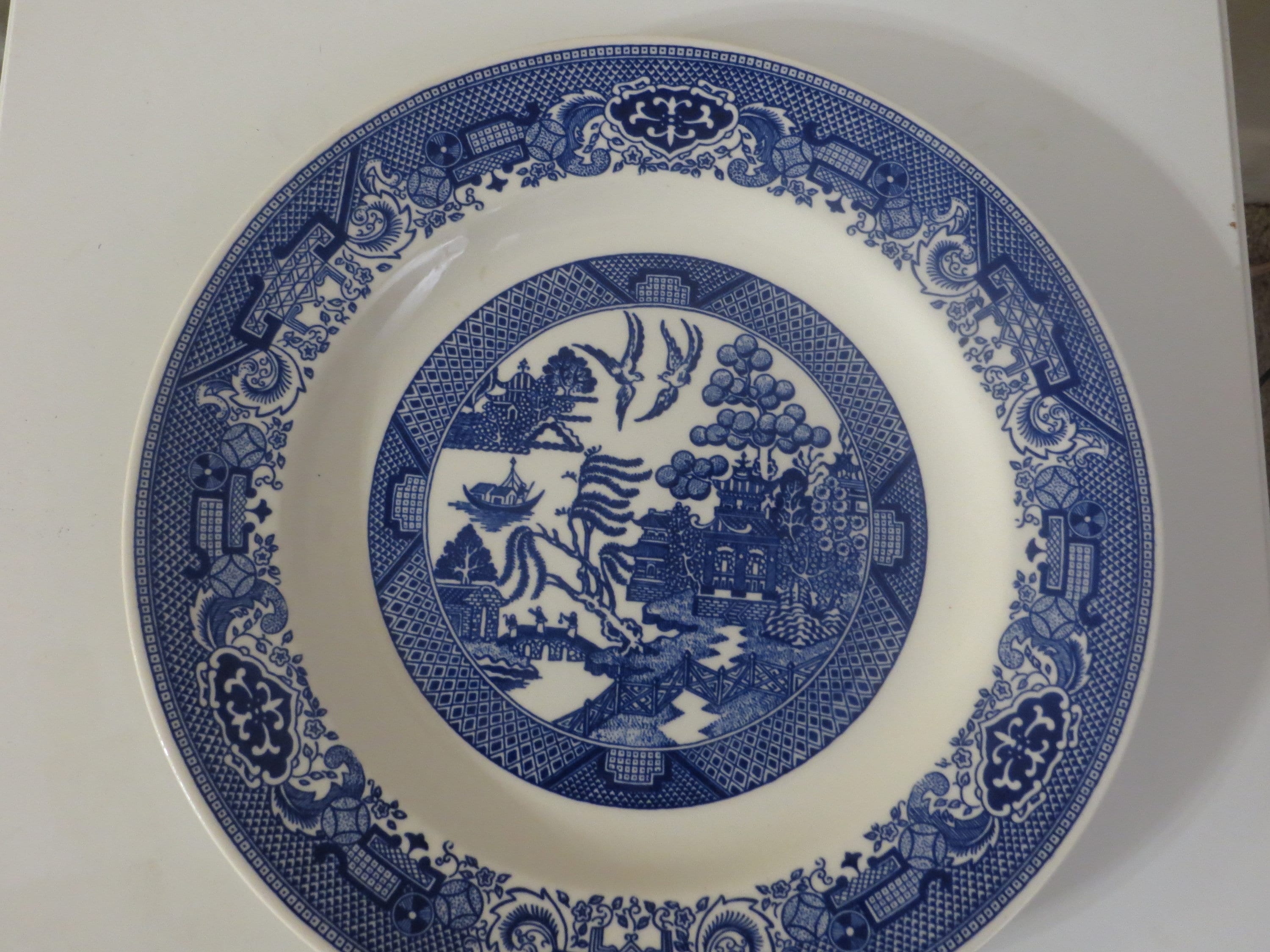 A Blue Willow Royal Ironstone Dish Plate. - Etsy