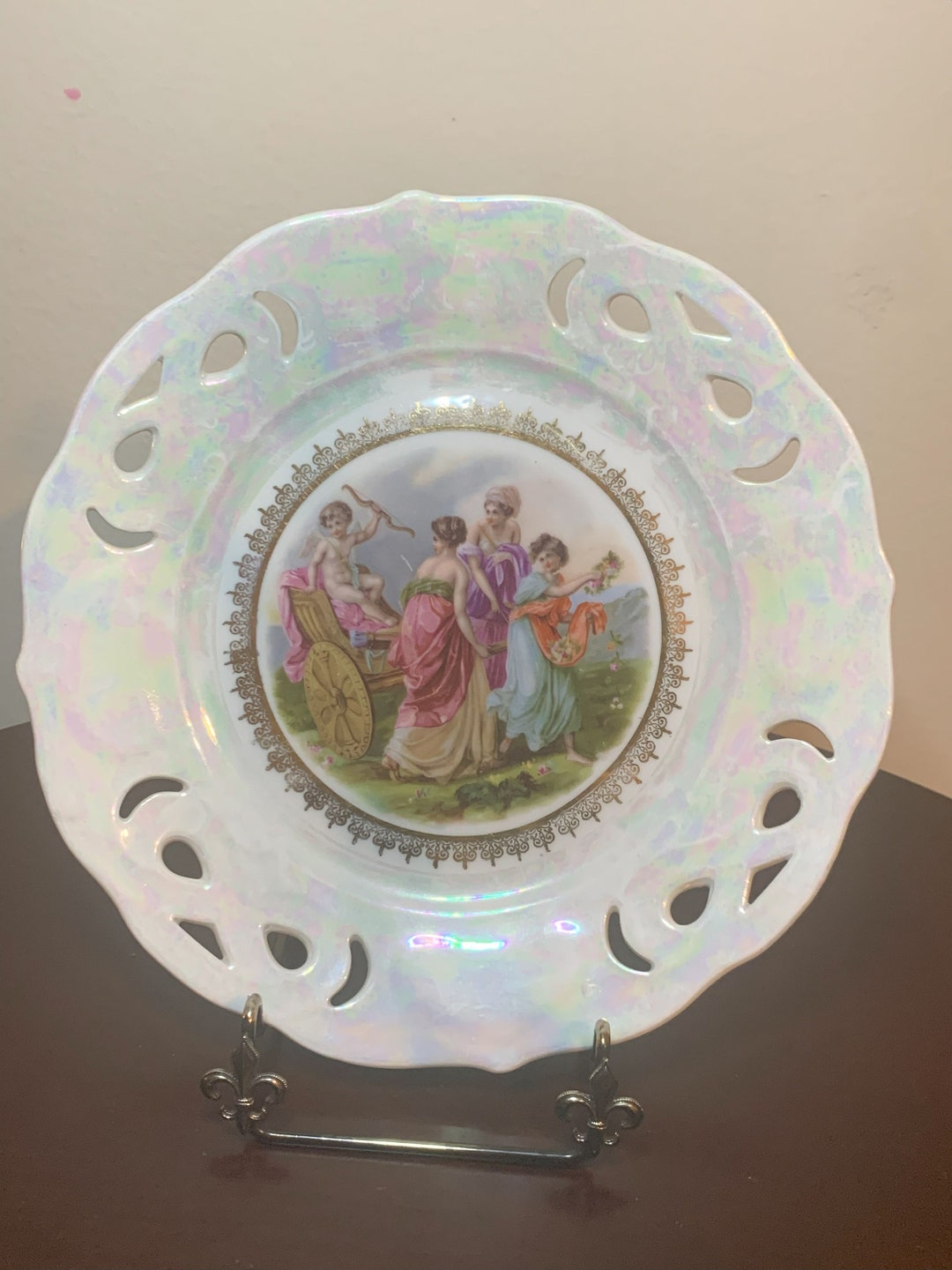 Antique Victorian Dated Porcelain Collectors Plate, Decorative ...
