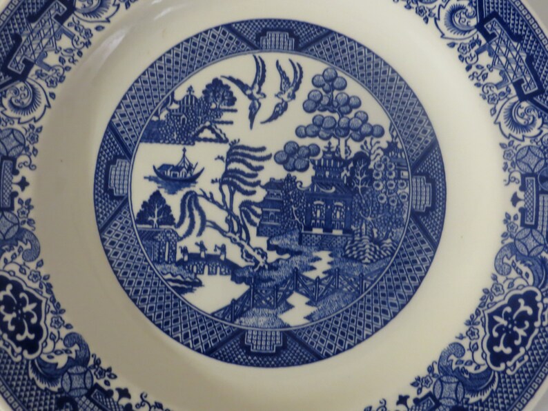 A Blue Willow Royal Ironstone Dish Plate. - Etsy