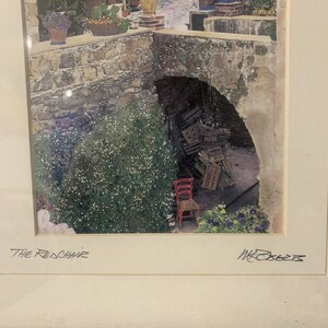 A Marked Martin Roberts Hand Painted Framed the Red Chair - Etsy