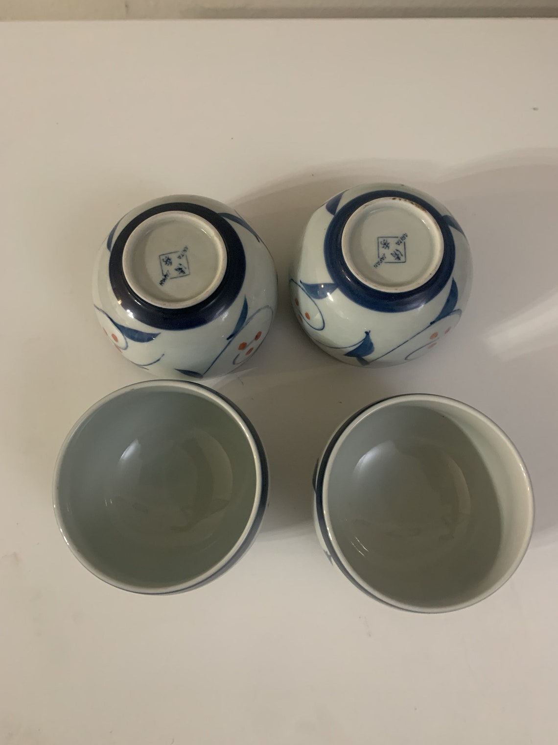 Vintage Arita Japan Porcelain Tea Set: Tea Pot and Three Tea Cups - Etsy