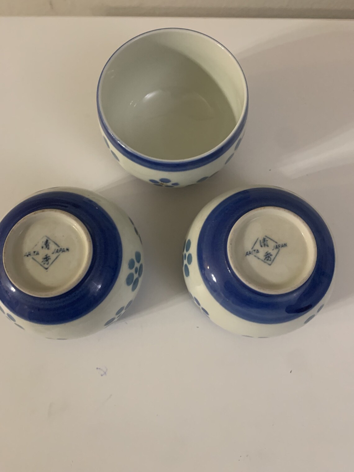 Vintage Arita Japan Porcelain Tea Set: Tea Pot and Three Tea Cups - Etsy