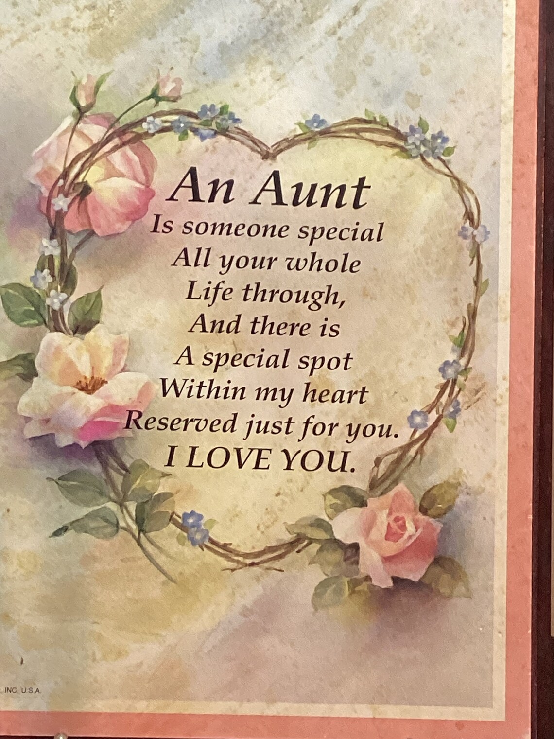 Marked STAPCO Inc Aunty Special Moment Descriptive Wall Mount/ Table ...