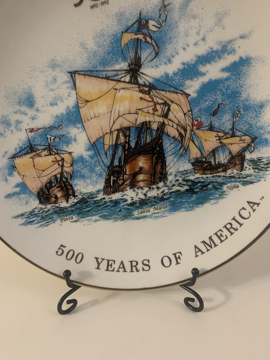A Rare Christopher Columbus Quincentennial Commemorative Plate - Etsy