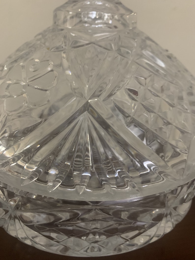 Vintage Lead Crystal Candy Dish With Lid - Etsy