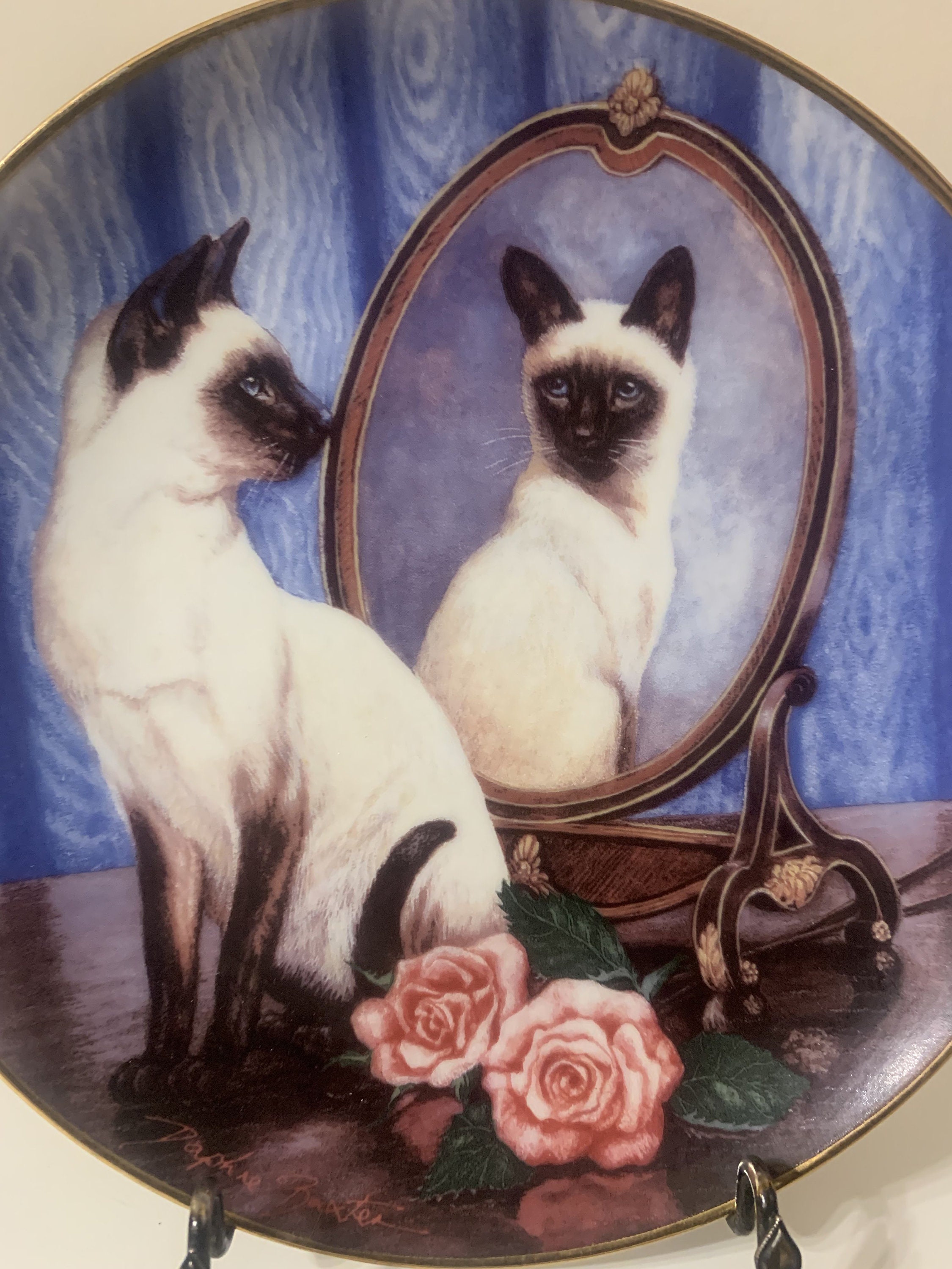 Marked Franklin Mint Heirloom Collection siamese - Etsy