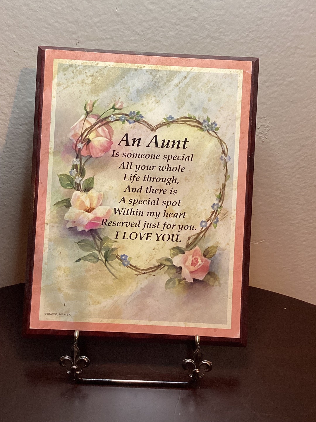 Marked STAPCO Inc Aunty Special Moment Descriptive Wall Mount/ Table ...