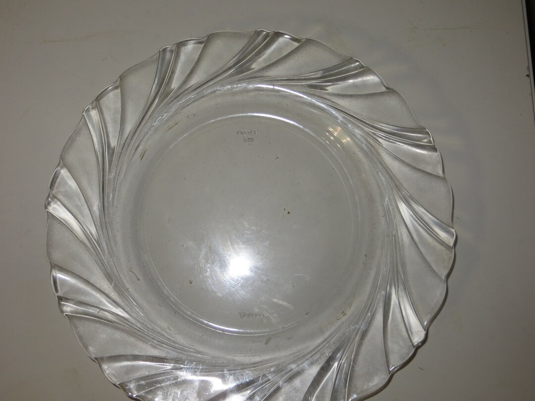 Vintage Vereco France Glass Dish Plates - Etsy