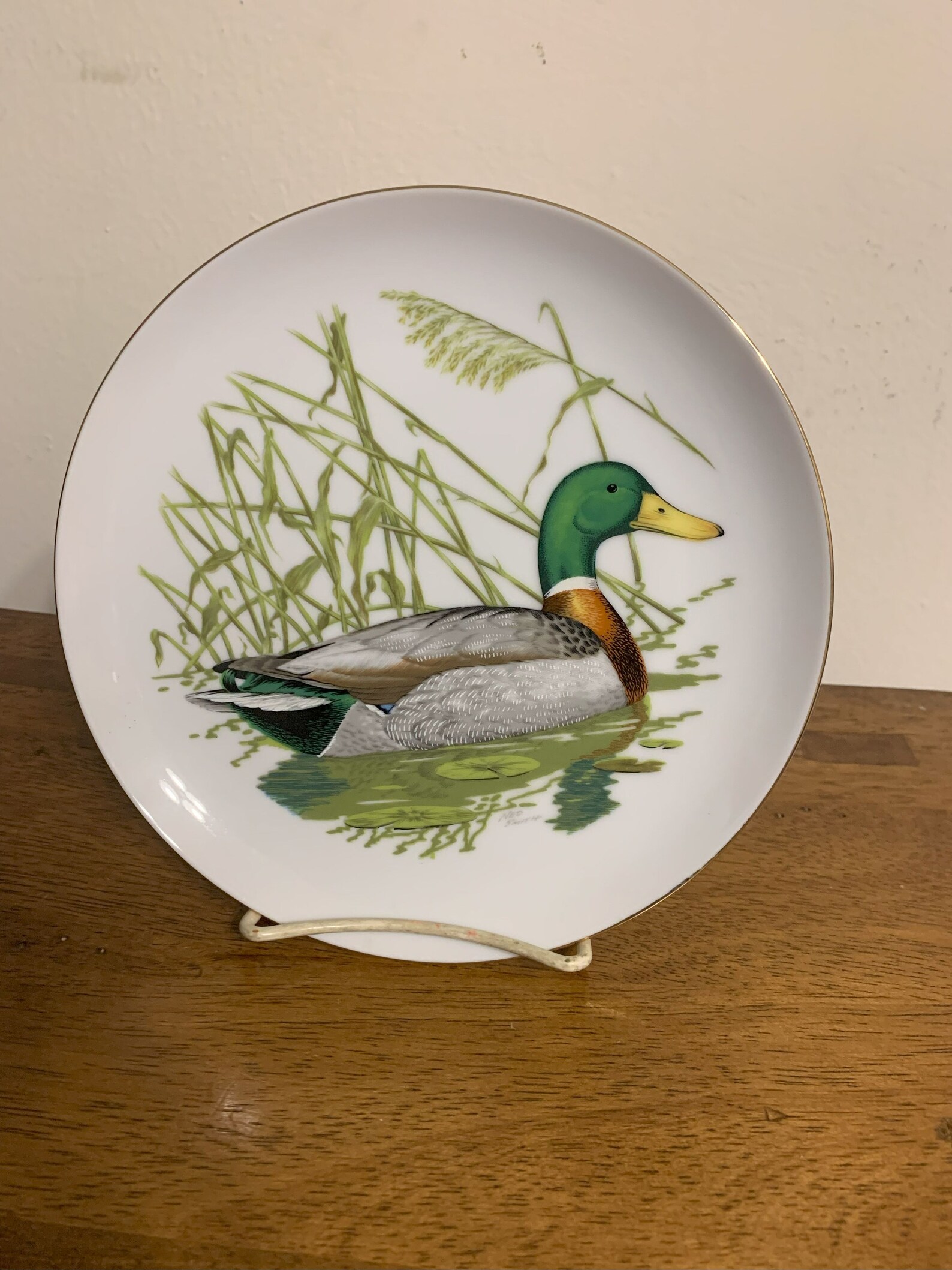 Marked Ned Smith Water Fowl, Vintage Rubel Collectible Plate, Wall ...
