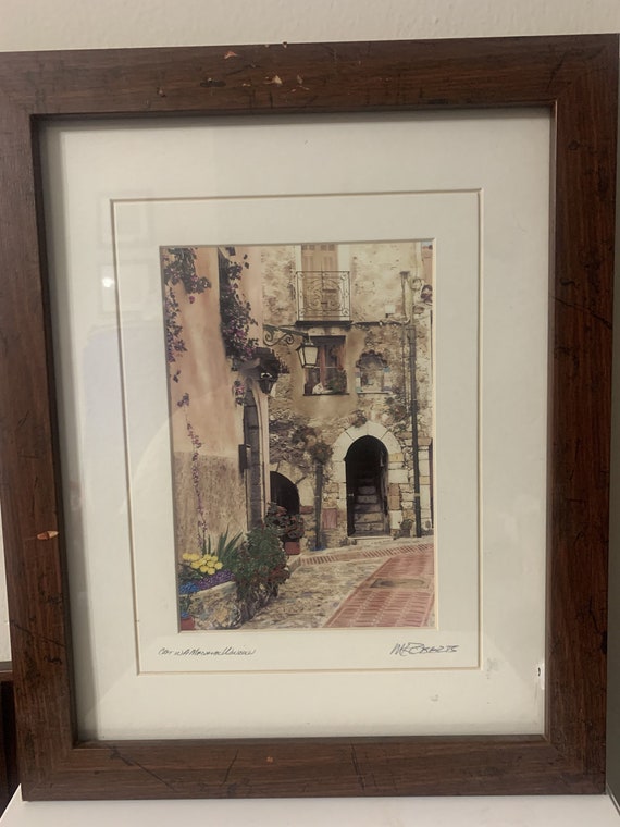 A Marked Martin Roberts Hand Painted Framed cat in - Etsy