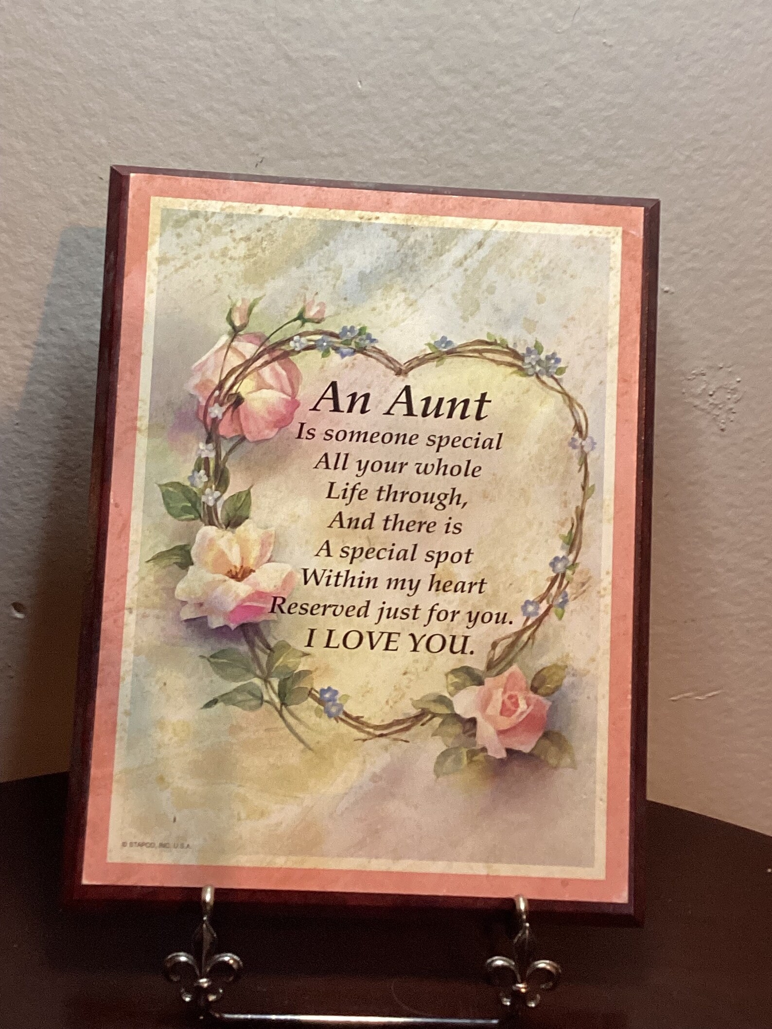 Marked STAPCO Inc Aunty Special Moment Descriptive Wall Mount/ Table ...