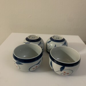 Vintage Arita Japan Porcelain Tea Set: Tea Pot and Three Tea Cups - Etsy
