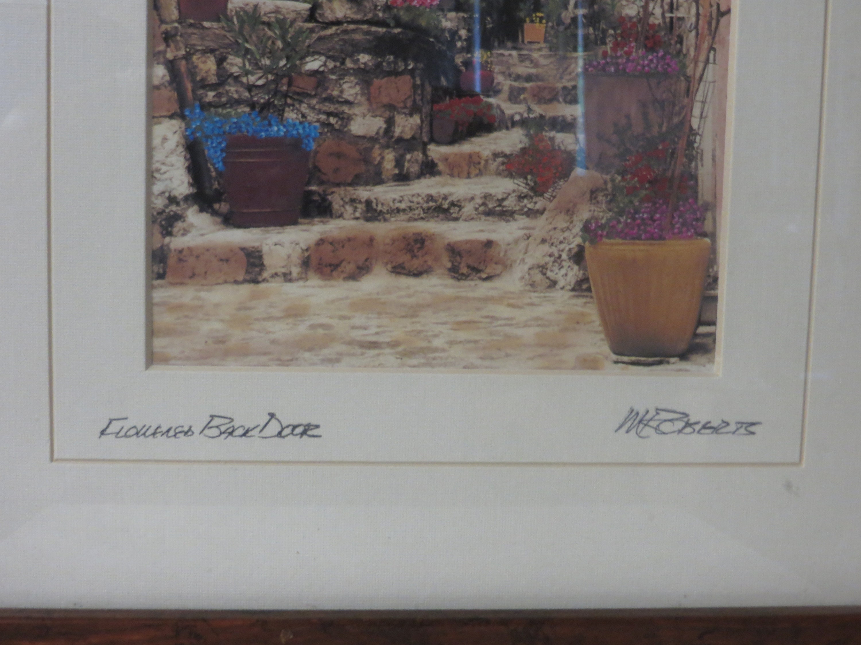 A Marked Martin Roberts Hand Painted Framed "flowered Backdoor" - Etsy