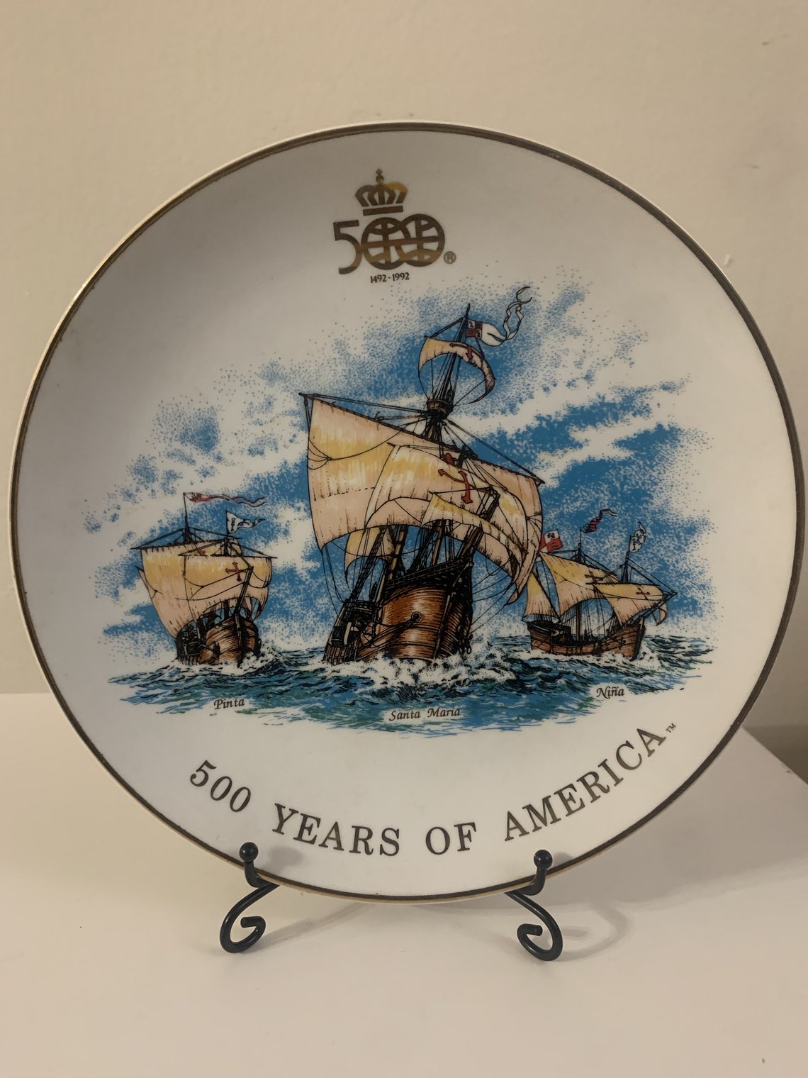 A Rare Christopher Columbus Quincentennial Commemorative Plate - Etsy