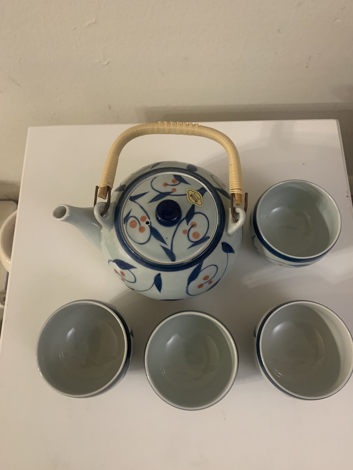 Vintage Arita Japan Porcelain Tea Set: Tea Pot and Three Tea Cups - Etsy