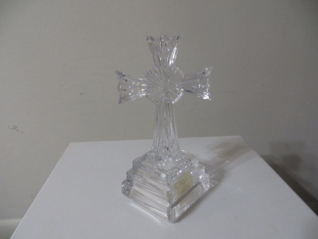 Vintage Jeweled 100% Full Lead Crystal Promise Cross by Lenox Made in ...