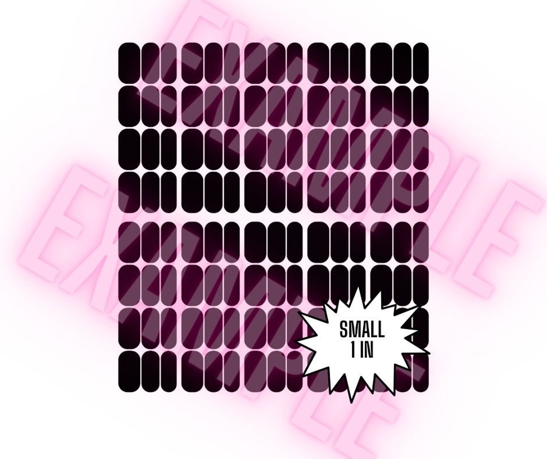Nail Decal Template Canva Photoshop Template Printable Decals Editable ...