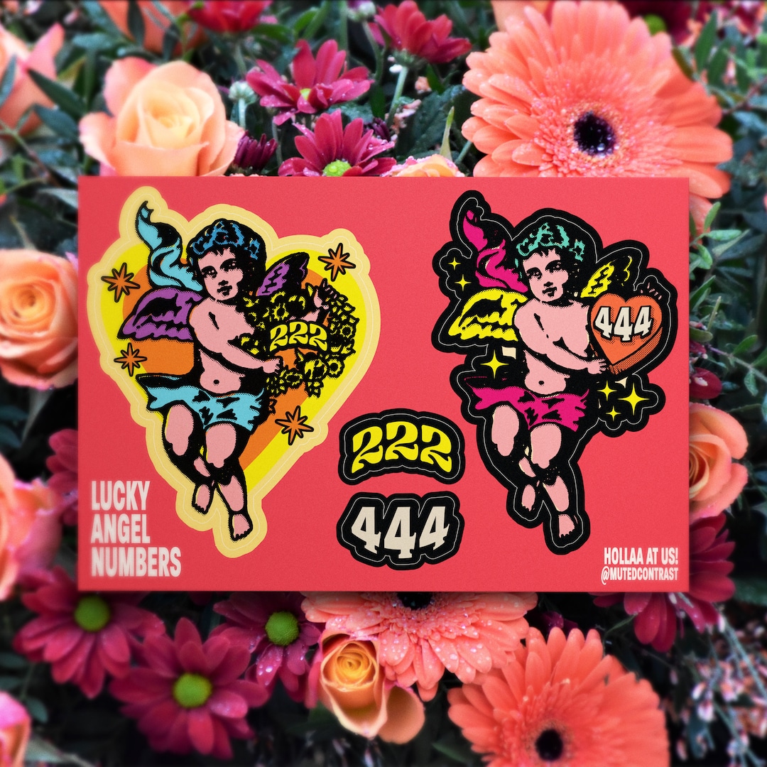 Angel Stickers & Angel Numbers, Cute Laptop Stickers, Notebook Sticker ...