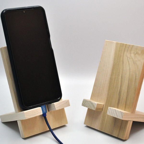 Wood Phone Stand - Etsy