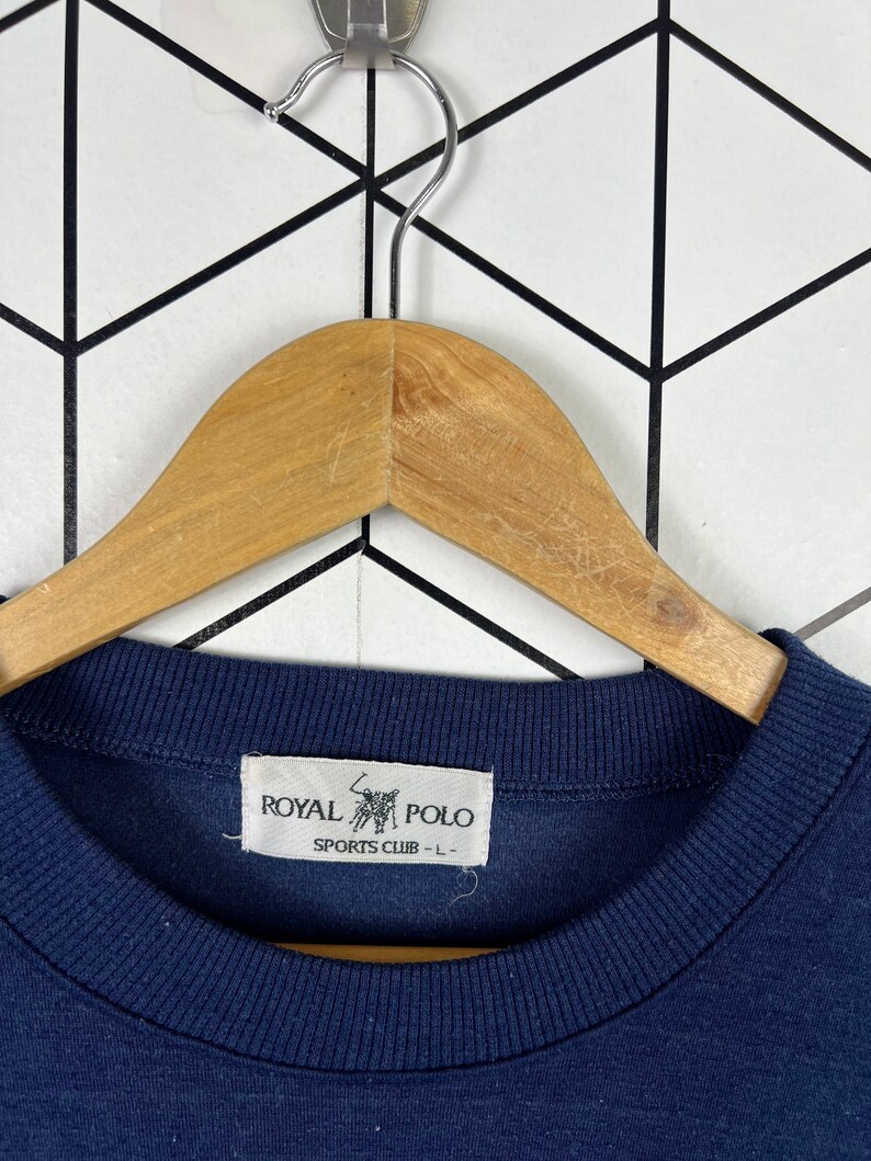 Vintage ROYAL POLO Sports Club Sweatshirt Embroidery Big Logo - Etsy