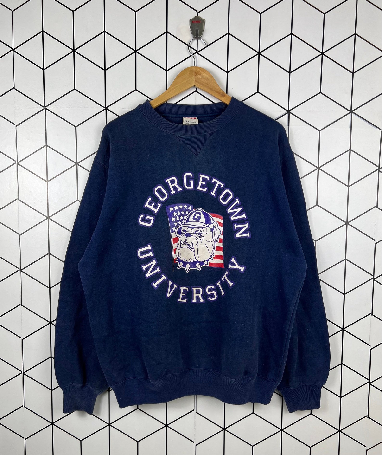 Vintage Us College Georgetown University Sweatshirt Big Print - Etsy