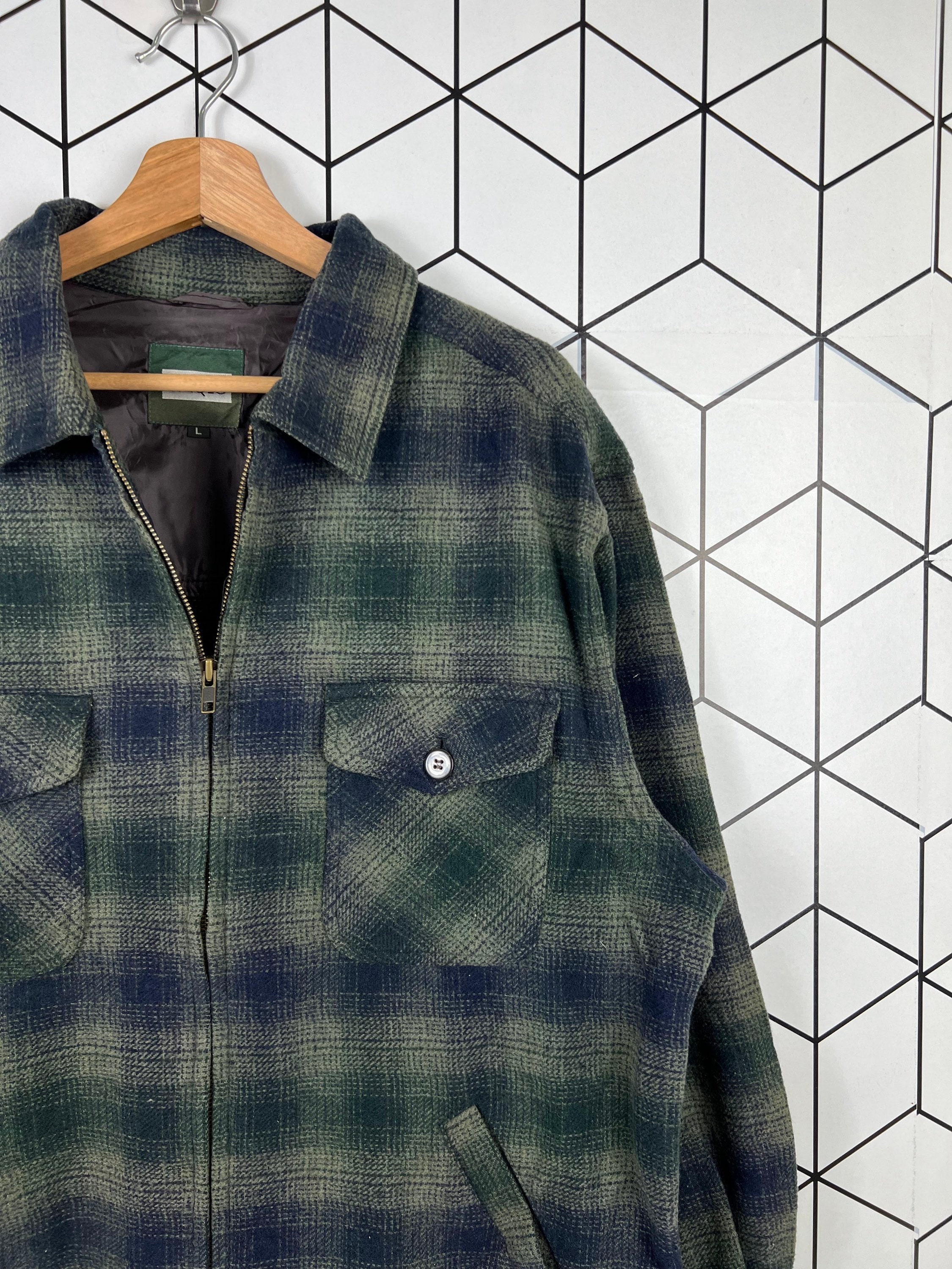 Vintage Japanese Brand Rayon Flannel Full Zipper Jacket Made - Etsy