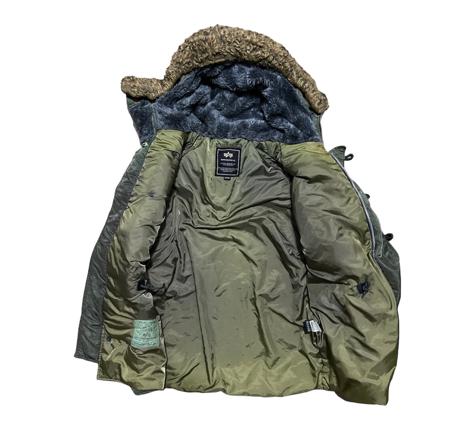 Vintage 90s ALPHA INDUSTRIES Type N3B (N) Parka Jacket Fur Vintage 90s ALPHA INDUSTRIES Type N3B (N) Parka Jacket Fur