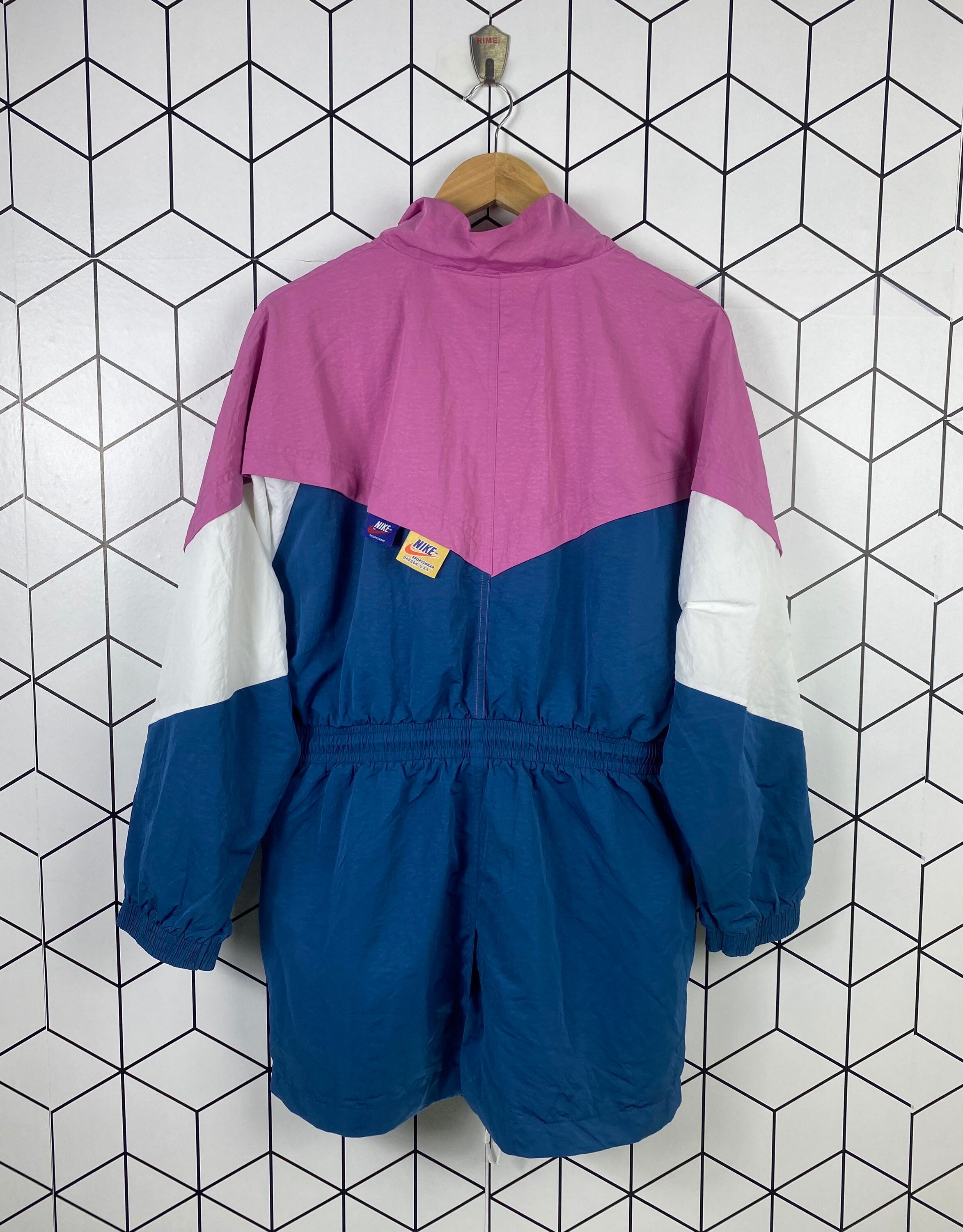 Vintage Nike Running Suit Light Jacket Full Zipper Multicolor ...