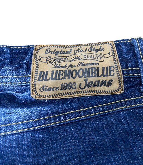 Vintage Japanese Brand Blue Moon Blue Distressed Ripp… - Gem