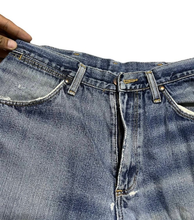 Vintage 80s Wrangler Bell Ripped Distressed Jeans Straight Cut - Etsy