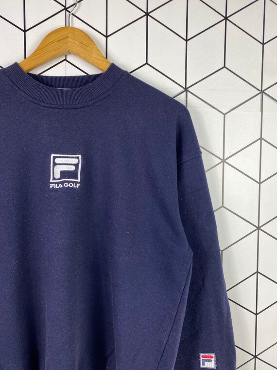 Vintage 90s Fila Italy Centre Logo Sweatshiry Crewnec… - Gem