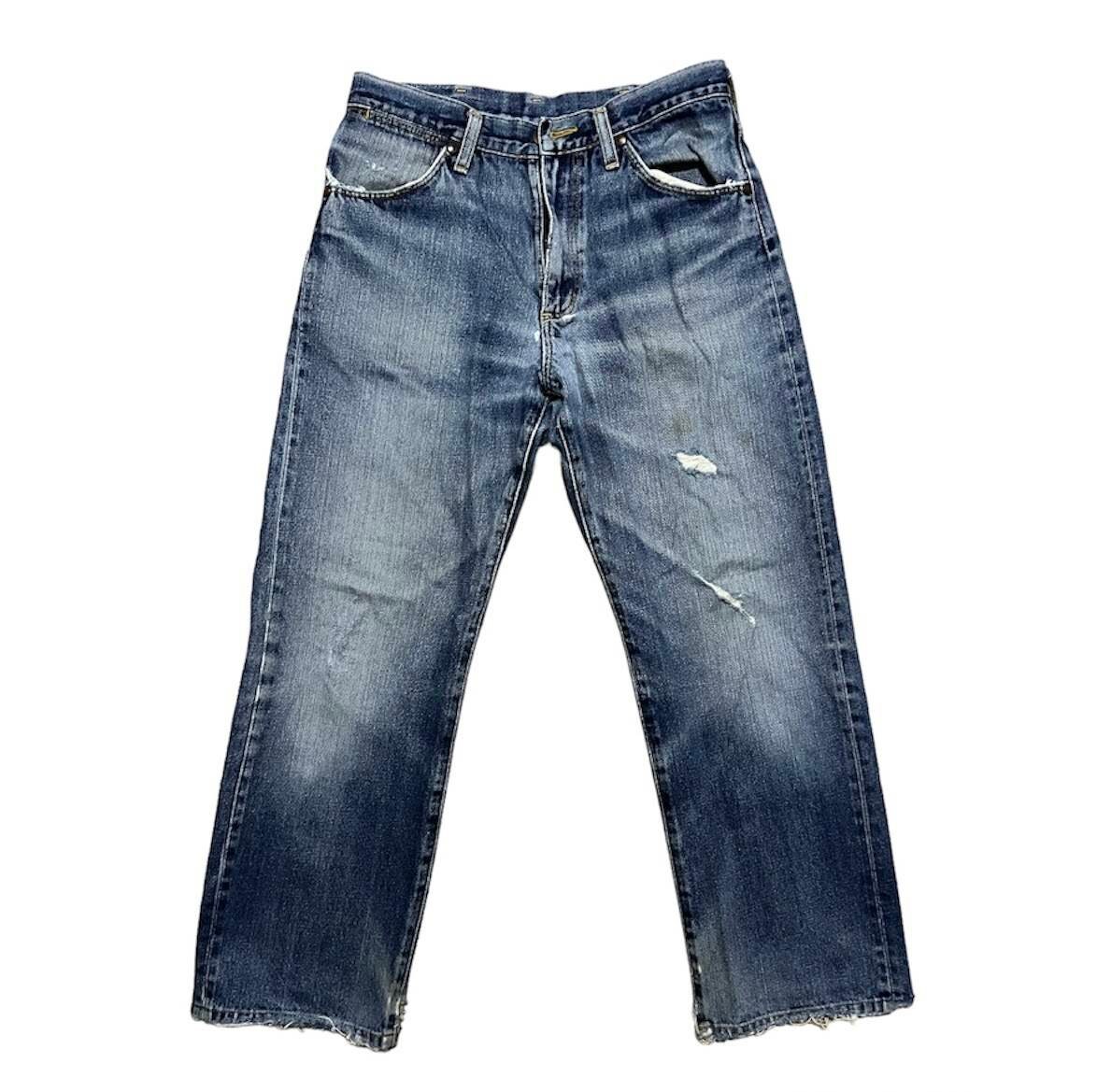 Vintage 80s Wrangler Bell Ripped Distressed Jeans Straight Cut - Etsy