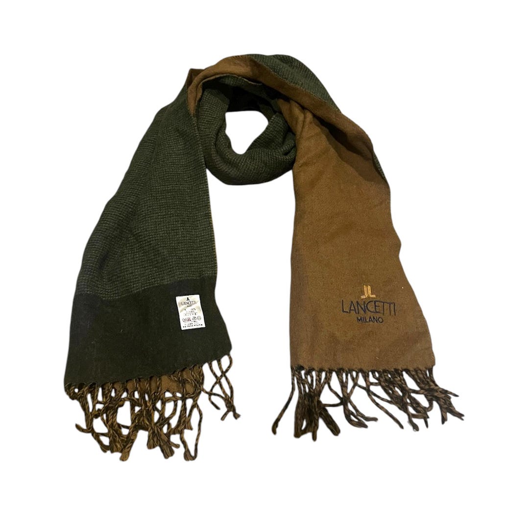 Vintage Lancetti Milano Italy Two Size Scarf Shawl Winter Italy ...