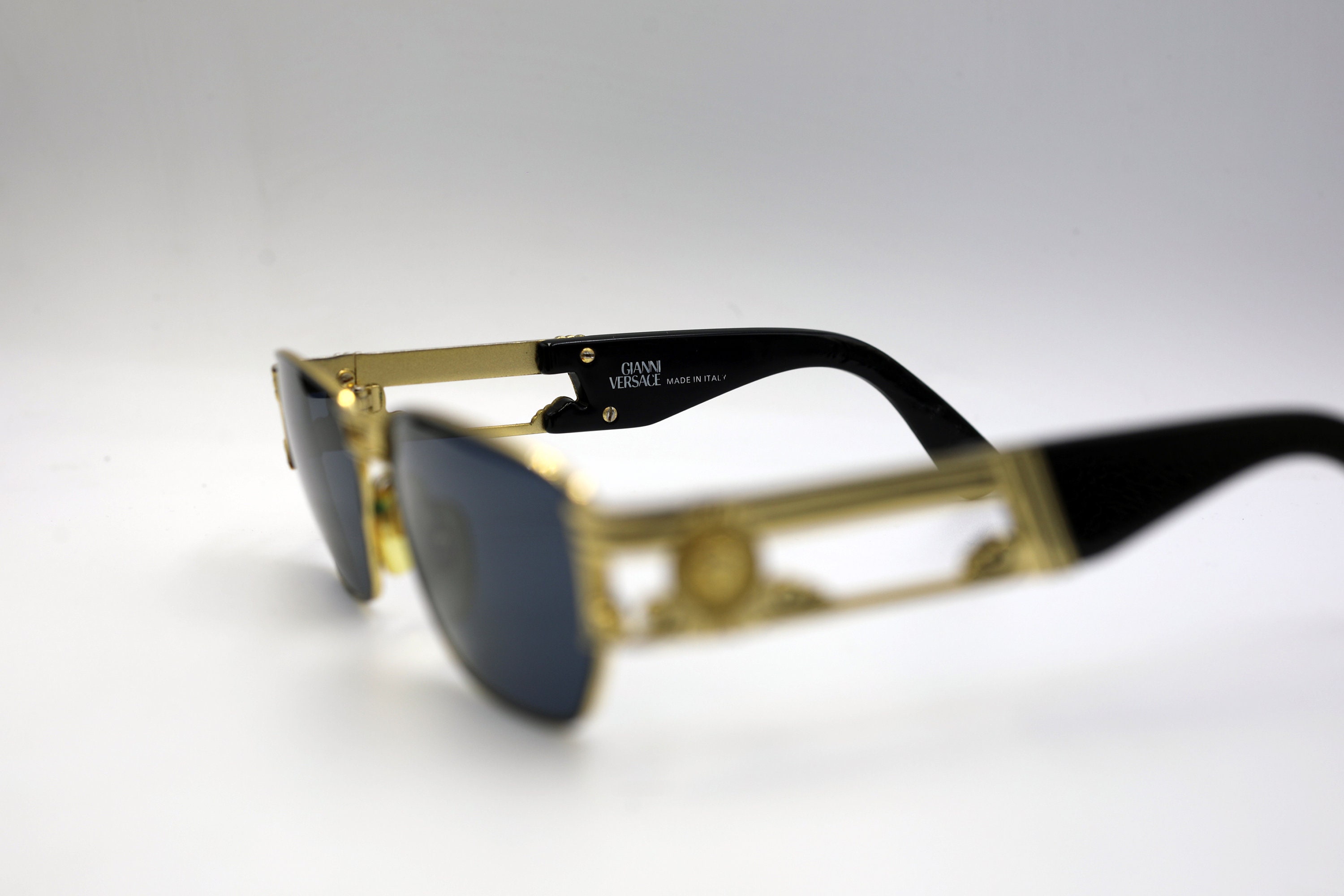 GIANNI VERSACE Sunglasses S74 Col 030 Gold Medusa Vintage - Etsy