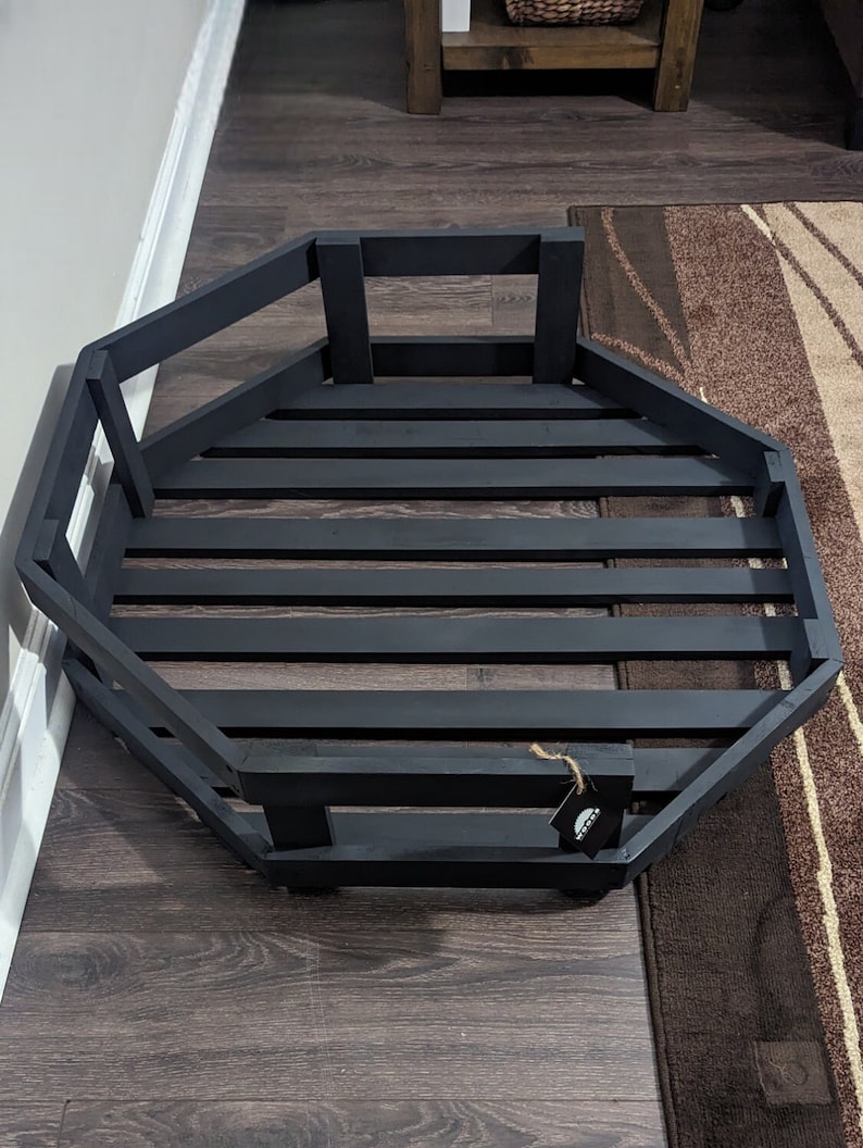 Wooden Octagon Dog Bed Frame Durable Wood Pet Cot Circle Dog Bed Pet ...