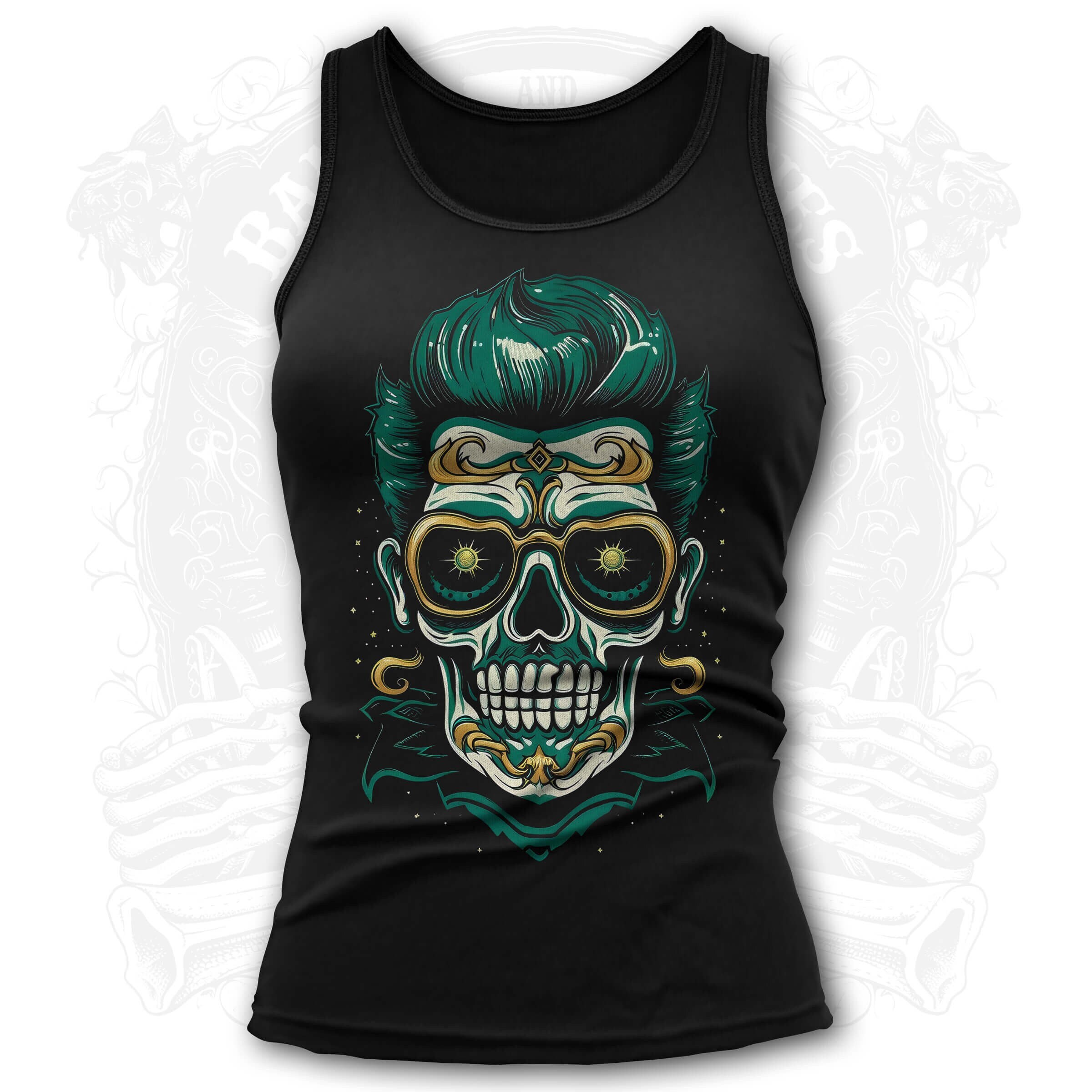 Greaser Sugar Skull Rockabilly Women's Tank Top - Etsy