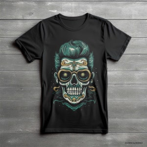 Greaser Skull 1 Rockabilly Men's T-shirt - Etsy